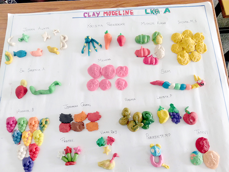 LKG Clay Model Photos - Best cbse school, TC Palya, Bangalore