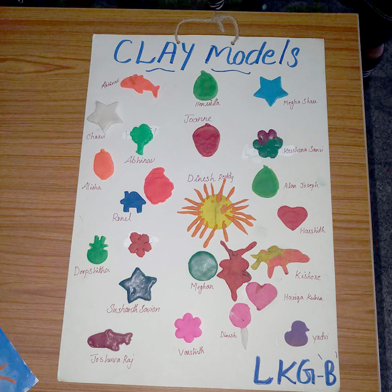 LKG Clay Model Photos – Assisi School, Bangalore